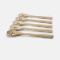 China Personalized Serving Salad wooden Spoon Engraved Wood Cooking Utensils With Heart-Shaped For Kitchen for sale