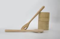 China Personalized Serving Salad wooden Spoon Engraved Wood Cooking Utensils With Heart-Shaped For Kitchen for sale
