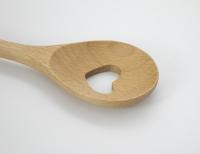 China Personalized Serving Salad wooden Spoon Engraved Wood Cooking Utensils With Heart-Shaped For Kitchen for sale