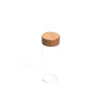 China Fruit and Tea Infuser Water Bottle. Double Walled Glass Bottle with Bamboo lid for sale
