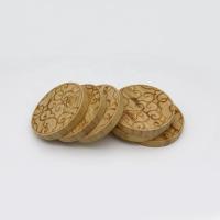 China Home Kitchen  Wooden Coaster Round Bamboo Coaster With Laser Lines for sale