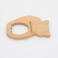 China Custom Size Print Logo  Wooden Teether Rings Personalised Wooden Teether For Infant for sale