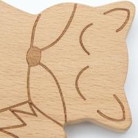 China Custom Size Print Logo  Wooden Teether Rings Personalised Wooden Teether For Infant for sale