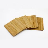 China 3mm Square Cold Drinks Bamboo Cup Coasters For Hot Beverage for sale