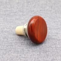 China Reusable Red Wooden Wine Corks UV Printing Rubber Wine Stoppers for sale
