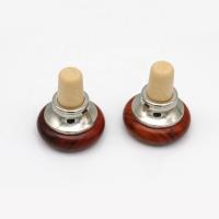 China Reusable Red Wooden Wine Corks UV Printing Rubber Wine Stoppers for sale