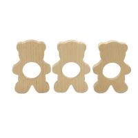 China Beech Wood Grip Teether Bear Shaped Grabing Unisex Teether Toy for sale