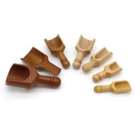 China Dry Fruit Wooden Kitchen Utensils Salt Laundry Detergent Wooden Scoops For Canisters for sale