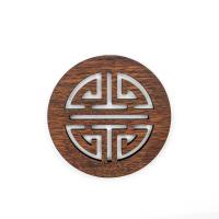China Polished Home Decor Walnut Wood Coasters Wood Drink Coasters With Holder for sale