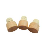China wooden wine stopper with natural cork stopper in food grade solid wooden closure for sale