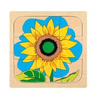 China Montessori early childhood education toys growth process Montessori animals and plants men and women multi-layer puzzle for sale