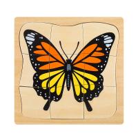 China Montessori early childhood education toys growth process Montessori animals and plants men and women multi-layer puzzle for sale