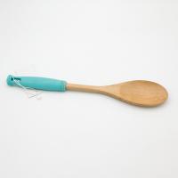 China wooden spatula and spoon with silicone for sale