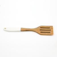 China wooden spatula and spoon with silicone for sale