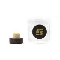 China Printing Logo Natural Cork Wooden Jar Lid Wine Bottle Stopper With Darkbrown for sale