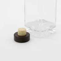 China Printing Logo Natural Cork Wooden Jar Lid Wine Bottle Stopper With Darkbrown for sale
