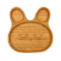 China Party Rabbit  Natural Wooden Plate Engraving Animal Shaped Plate for sale
