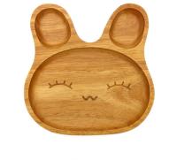 China Party Rabbit  Natural Wooden Plate Engraving Animal Shaped Plate for sale