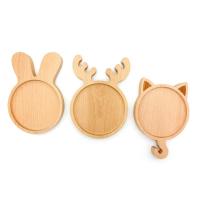 China Party Rabbit  Natural Wooden Plate Engraving Animal Shaped Plate for sale