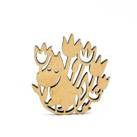 China Coasters Creative Wooden Carving Cup Mat Decorations Different Shapes for sale