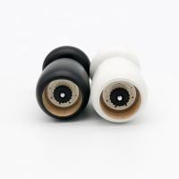 China White Black Pepper Mill Grinder Adjustable Ceramic Rotor Wooden Salt & Pepper Shakers for sale