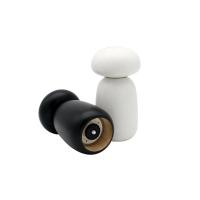 China White Black Pepper Mill Grinder Adjustable Ceramic Rotor Wooden Salt & Pepper Shakers for sale