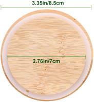 China Custom  Wooden Mason Jar Lids Reusable Bamboo Mason Canning Lids Compatible with Wide Mouth Mason Jar Canning Jar for sale