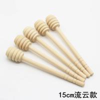 China Hotel Restaurant Home Wooden Honey Dipper Drizzler Stirring Stick Spoon Rod Muddler Dispense for sale