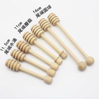 China Hotel Restaurant Home Wooden Honey Dipper Drizzler Stirring Stick Spoon Rod Muddler Dispense for sale