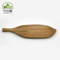 China Wooden Serving Tray Platter with Leaf Design Serveware Kitchen Accessories Good For Organize Cake Or Fruits for sale