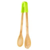 China Meat BBQ Sustainable Wooden Tongs For Cooking Bread  Custom Size Bamboo Salad Tongs for sale