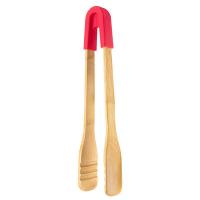 China Meat BBQ Sustainable Wooden Tongs For Cooking Bread  Custom Size Bamboo Salad Tongs for sale