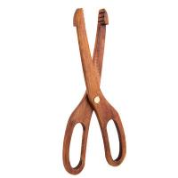 China Meat BBQ Sustainable Wooden Tongs For Cooking Bread  Custom Size Bamboo Salad Tongs for sale