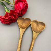 China wooden heart shaped salad spoon for sale