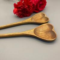 China wooden heart shaped salad spoon for sale