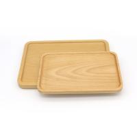 China 300mm X 200mm Polished Wooden Serving Tray Beech Wood Fruit Tray for sale