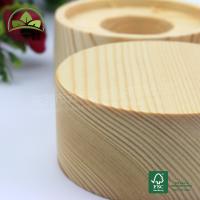 China Natural Wood Color Round Perfume Bottle Lid Pine Wood Perfume Bottle Cap for sale