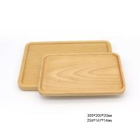 China 300mm X 200mm Polished Wooden Serving Tray Beech Wood Fruit Tray for sale