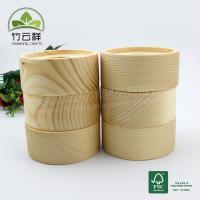 China Natural Wood Color Round Perfume Bottle Lid Pine Wood Perfume Bottle Cap for sale