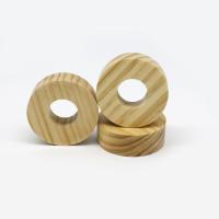 China Natural Wood Color Round Perfume Bottle Lid Pine Wood Perfume Bottle Cap for sale