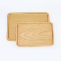 China 300mm X 200mm Polished Wooden Serving Tray Beech Wood Fruit Tray for sale