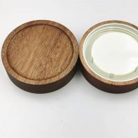 China Acacia Wooden Lid  for bottle  Customized  wooden lid with inner PlA screw cap for sale