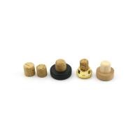 China Factory wholesale Wooden Top Wine Bottle Synthetic Cork Stopper Cork Polymer Stopper with cap for sale