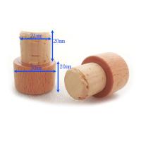 China Factory wholesale Wooden Top Wine Bottle Synthetic Cork Stopper Cork Polymer Stopper with cap for sale