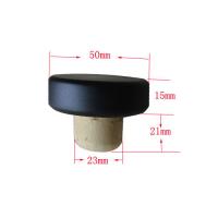 China Factory wholesale Wooden Top Wine Bottle Synthetic Cork Stopper Cork Polymer Stopper with cap for sale