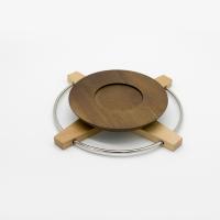 China 3.9 inch round bamboo Wooden Coasters for Drinks - Natural Acacia Wood Drink Coaster Set for Drinking Glasses for sale