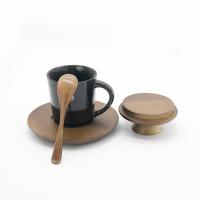 China 3.9 inch round bamboo Wooden Coasters for Drinks - Natural Acacia Wood Drink Coaster Set for Drinking Glasses for sale