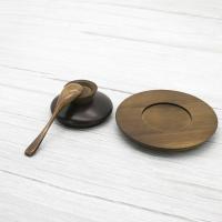 China 3.9 inch round bamboo Wooden Coasters for Drinks - Natural Acacia Wood Drink Coaster Set for Drinking Glasses for sale