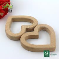 China heart- shaped Wooden baby Teether Natural Grasping Toy for sale
