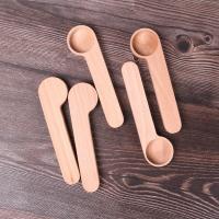 China Baby milk powder spoon with sealing function-Beech wooden for sale